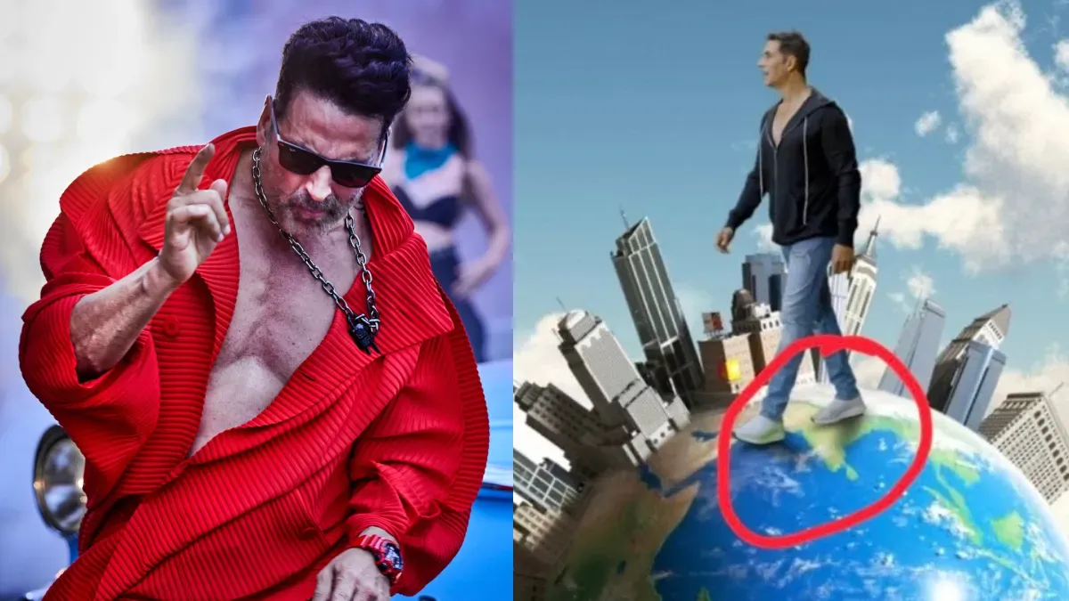 अक्षय ने भारत के नक्शे पर पैर रखा, लोग बरस पड़े - The Lallantop