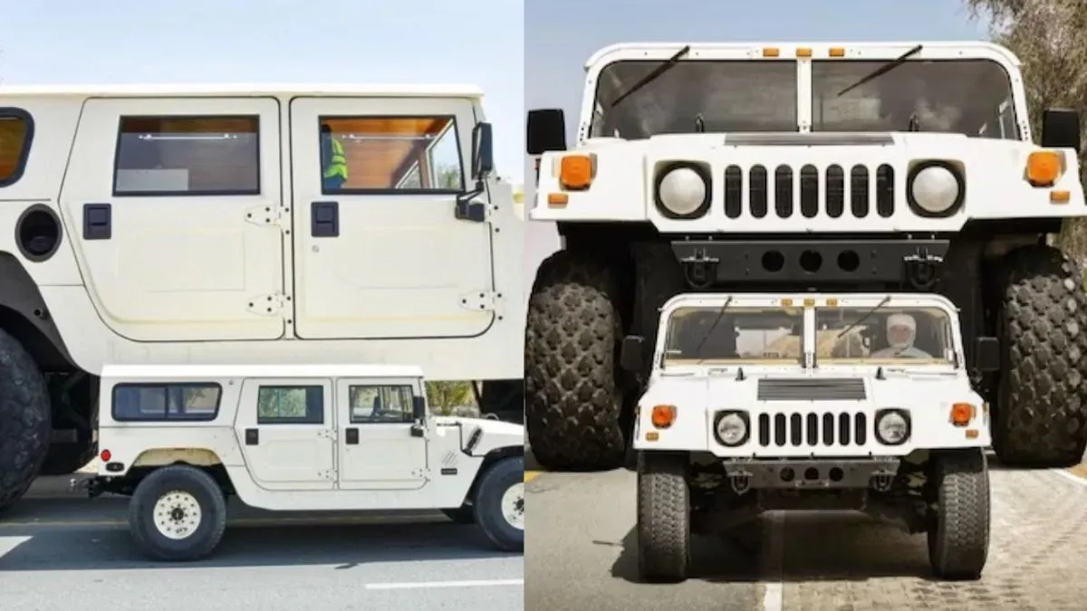 शेख साहब ने ऐसी भयानक Hummer बनवाई, वीडियो देख कहेंगे- सड़क चीरनी है ...