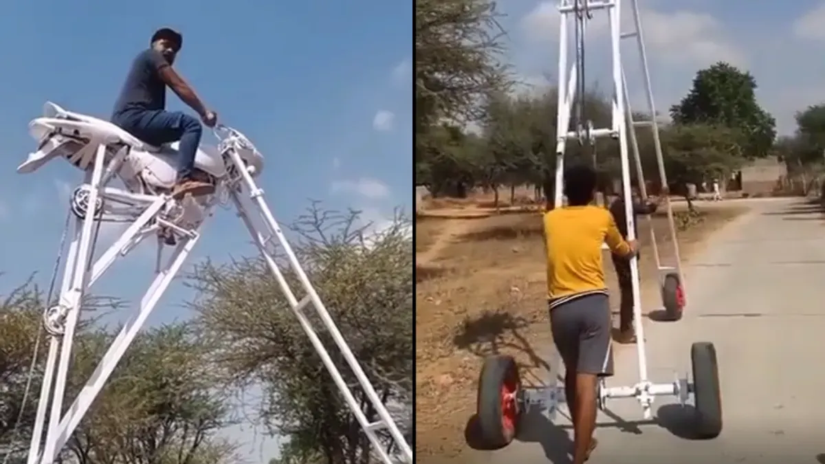 ये कैसा जुगाड़? बाइक में लगा दिया ऐसा पहिया कि स्टार्ट करने के लिए तीन ...