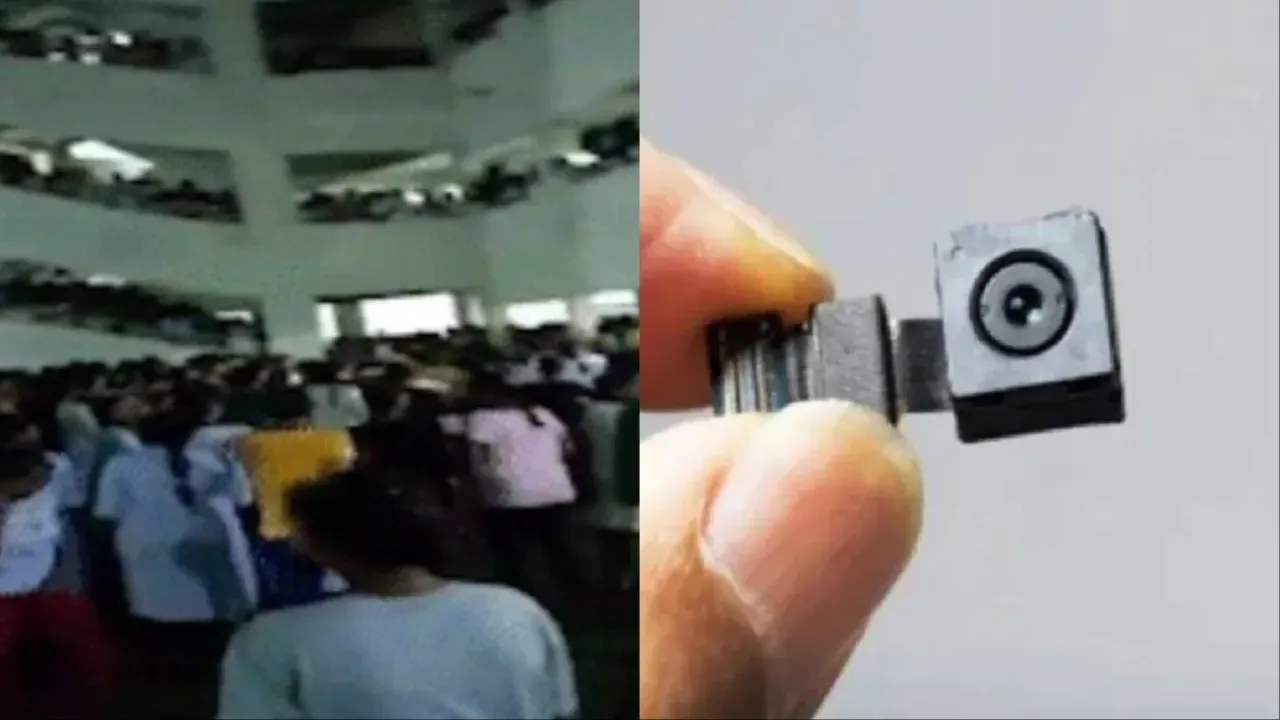 इंजीनियरिंग कॉलेज के गर्ल्स ह़ॉस्टल में मिला हिडन कैमरा टॉयलेट में 0885